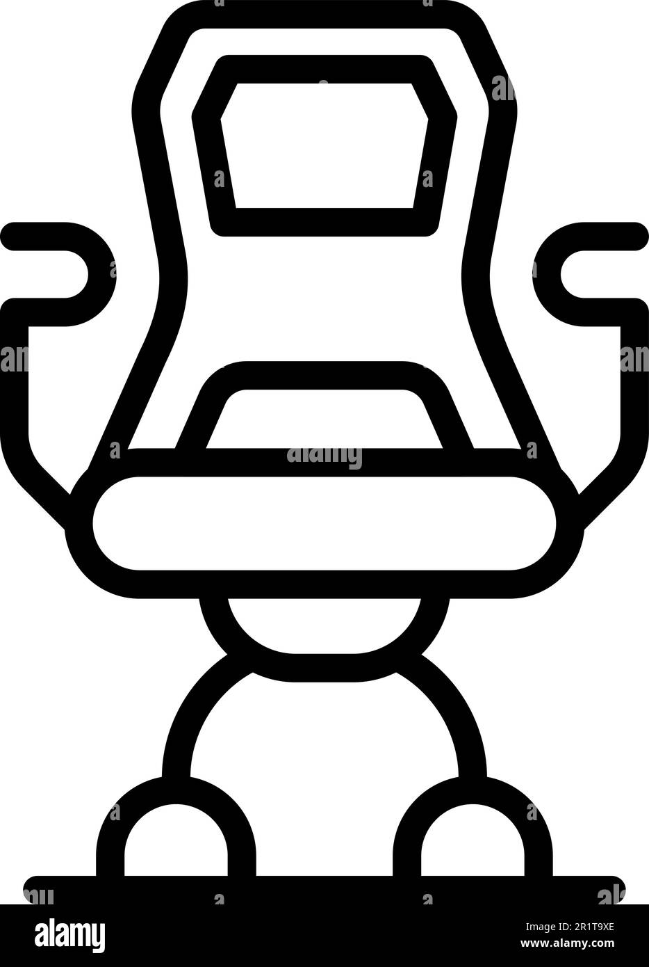 Interior gamer chair icon outline vector. Esport game. Home work Stock ...