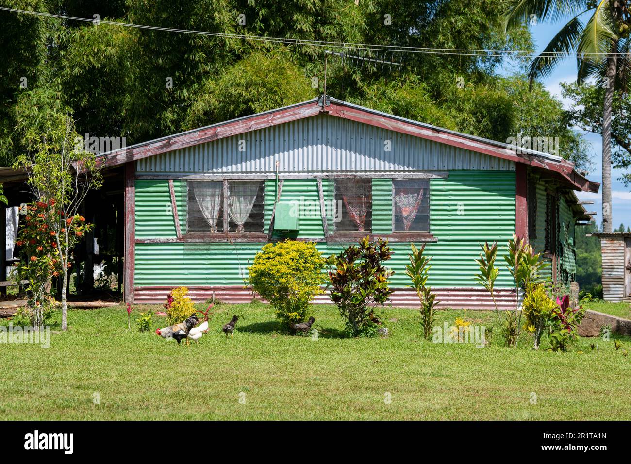Fiji, Lautoka, highland village of Yavuna. Typical rural home Stock Photo - Alamy
