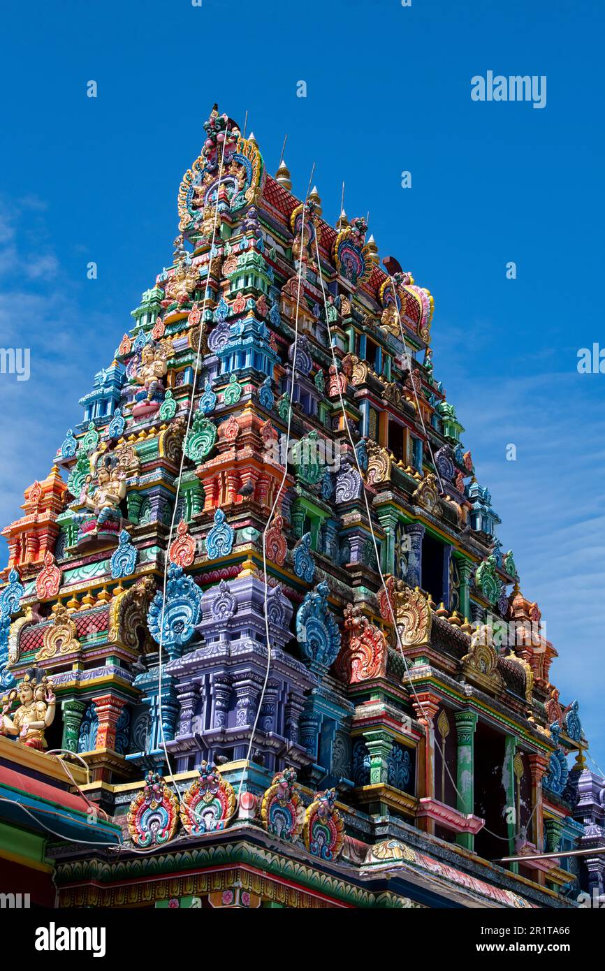 Fiji, Lautoka. Krishna Kaliya Temple, exterior. Largest Hundi temple in the South Pacific and ...