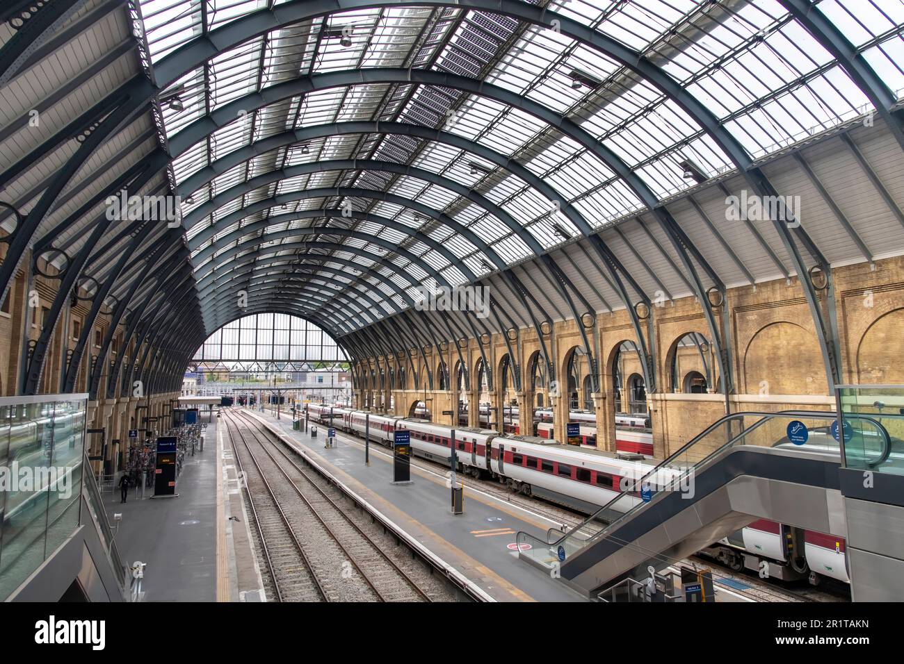 London, England-August 2022; Close up of part of the steel structure ...