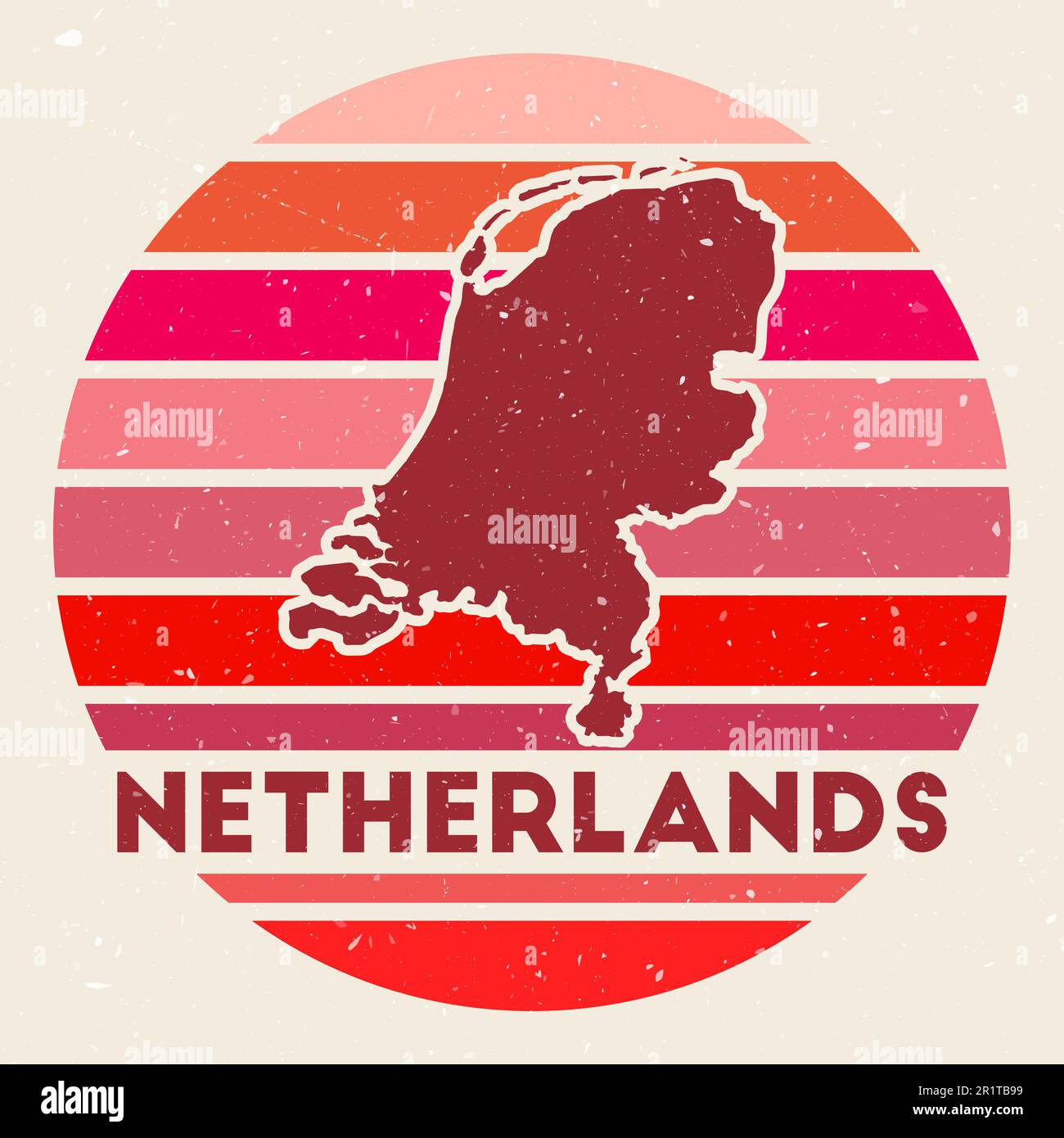 Netherlands logo. Sign with the map of the country and colored stripes ...
