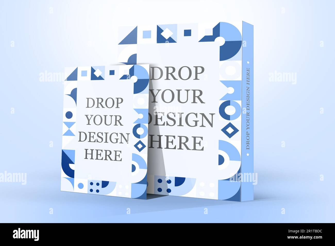 Simply box with flyer mockup Stock Photo - Alamy