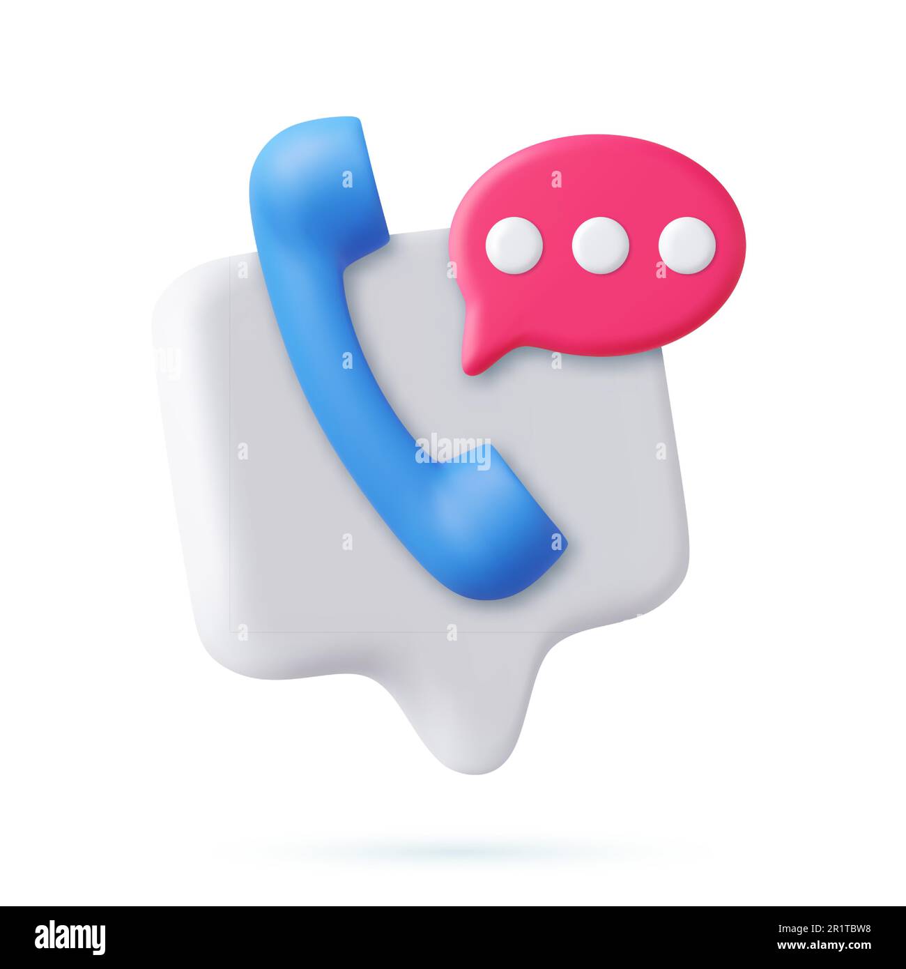 Handset speech bubble icon Cut Out Stock Images & Pictures - Alamy