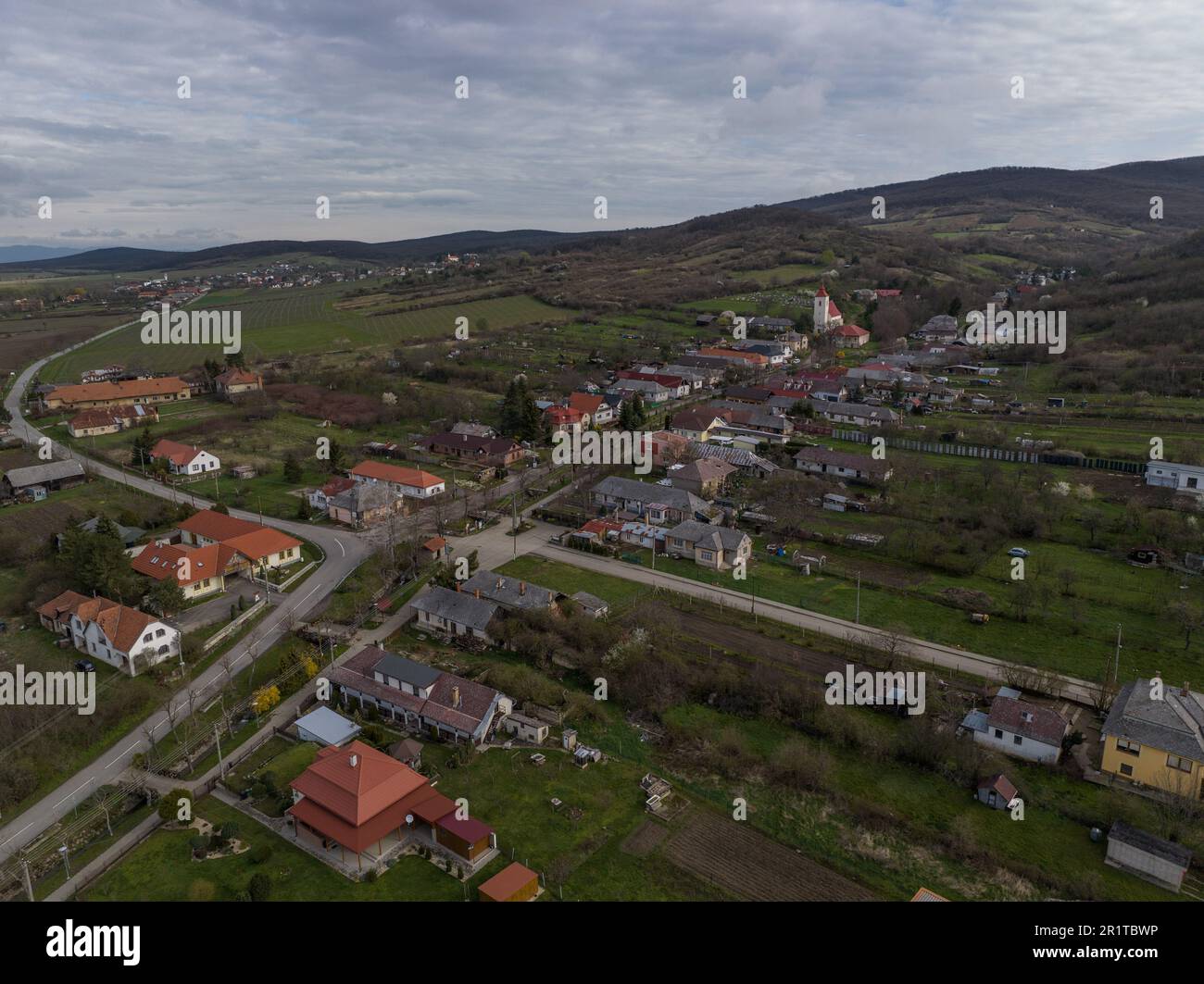 Aerial view of the village Mala Trna in Slovakia Stock Photo - Alamy