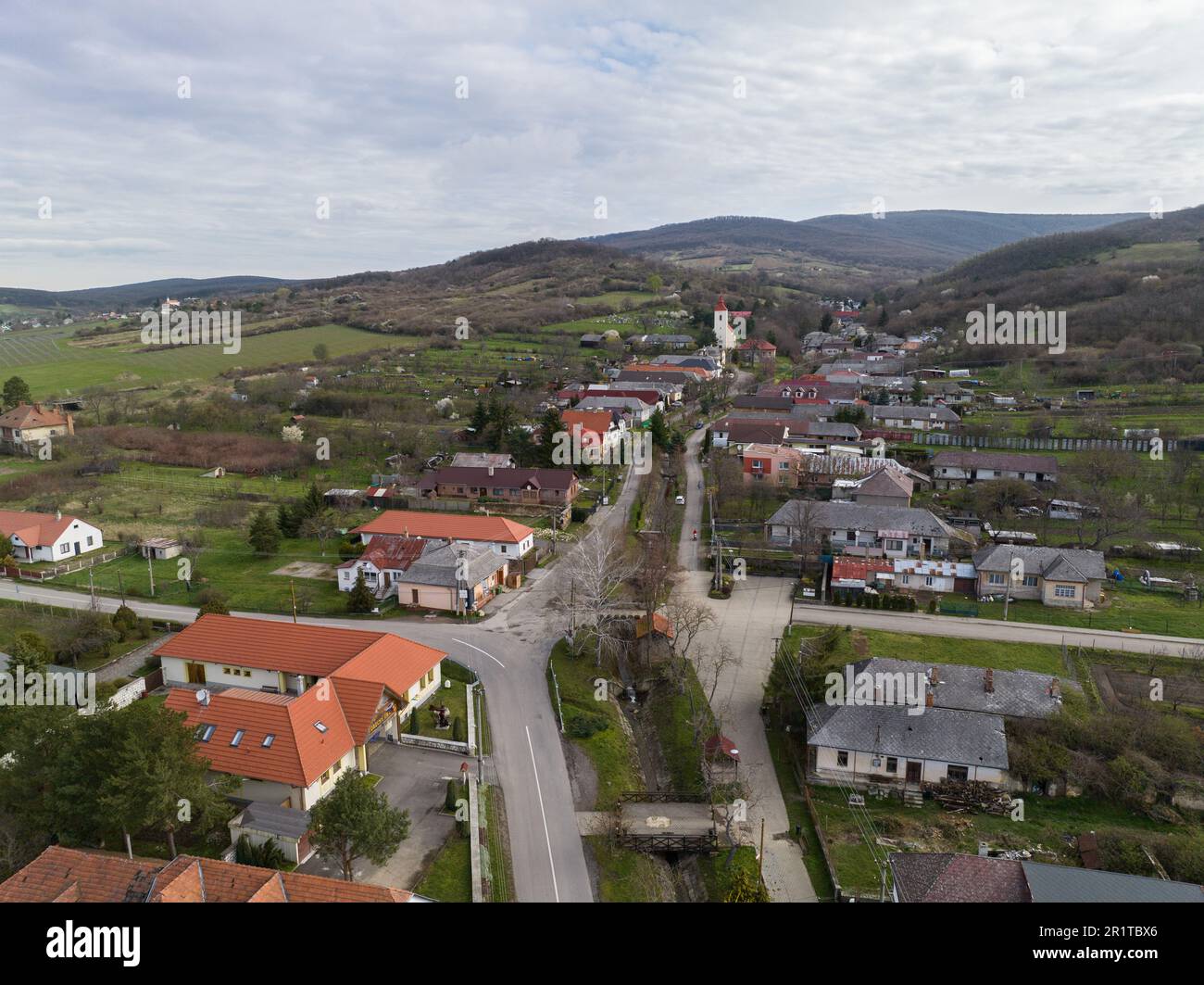 Aerial view of the village Mala Trna in Slovakia Stock Photo - Alamy