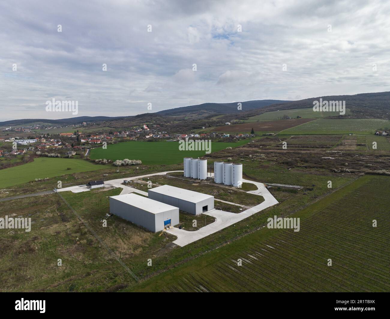 Aerial view of the village Mala Trna in Slovakia Stock Photo - Alamy