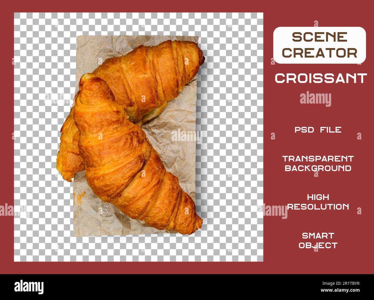 Fresh croissants isolated with transparent background Stock Photo - Alamy