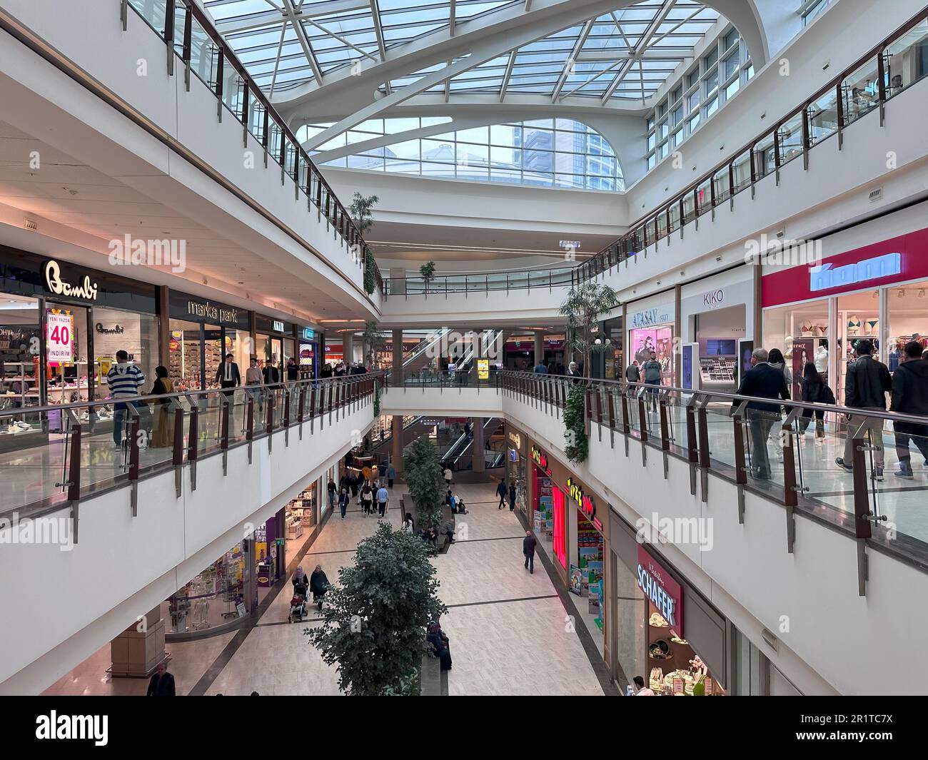 Interior of Istinye Park that is one of most popular and famous ...