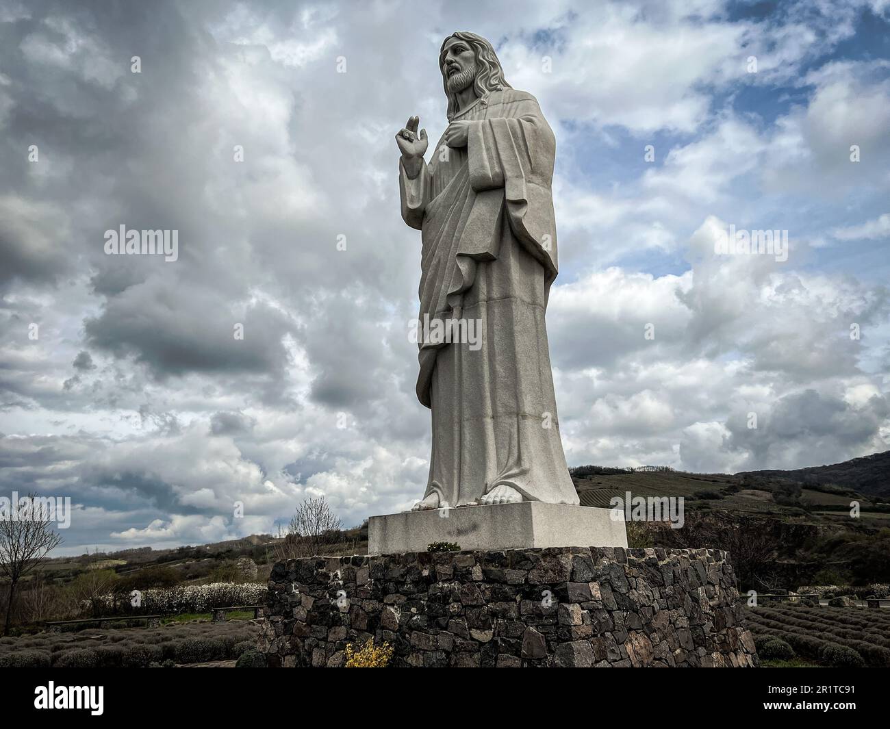 Statue of Jesus Christ in the village of Tarcal in Hungary Stock Photo ...
