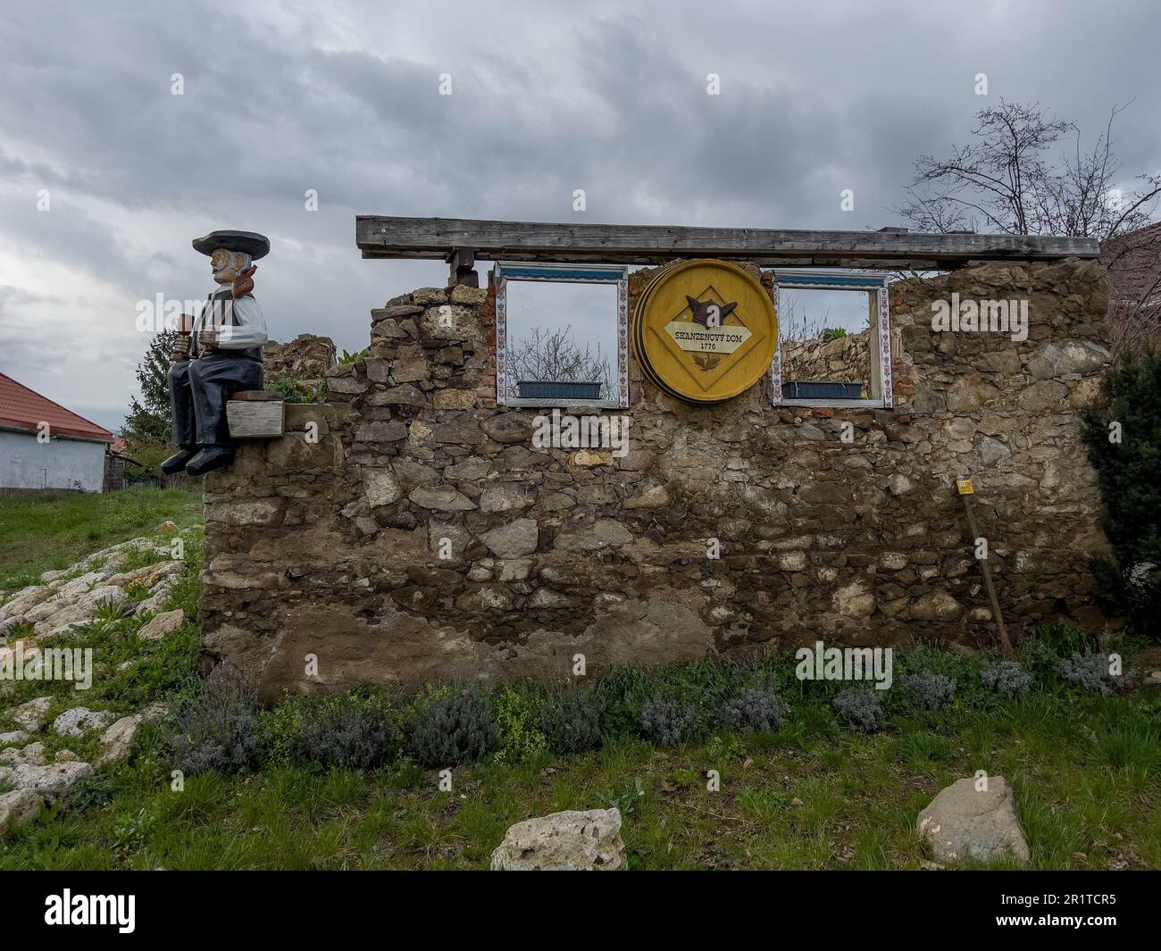 Wooden tourist attraction in the village of Mala Trna in Slovakia Stock ...