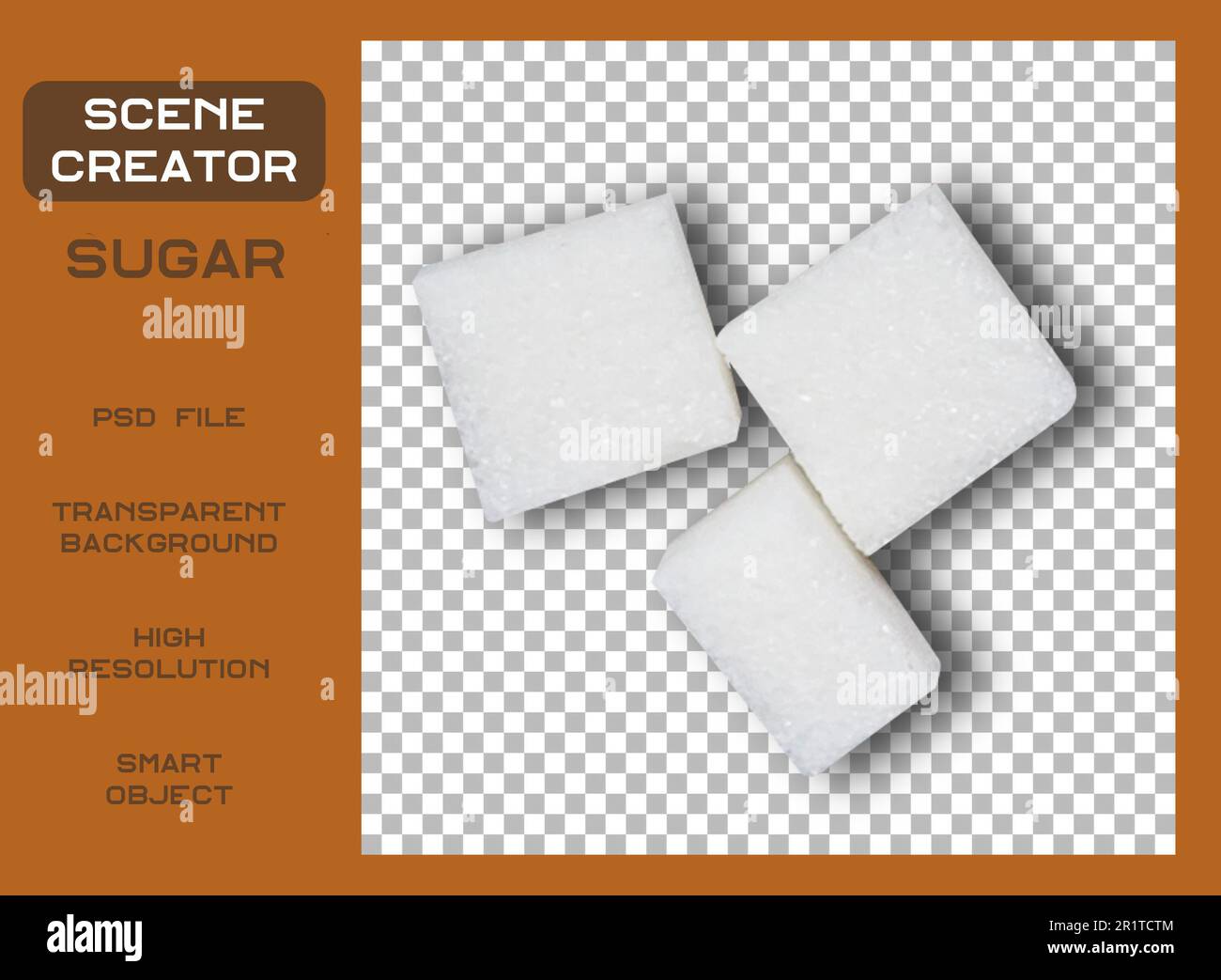 Sugar isolated on the transparent background Stock Photo - Alamy