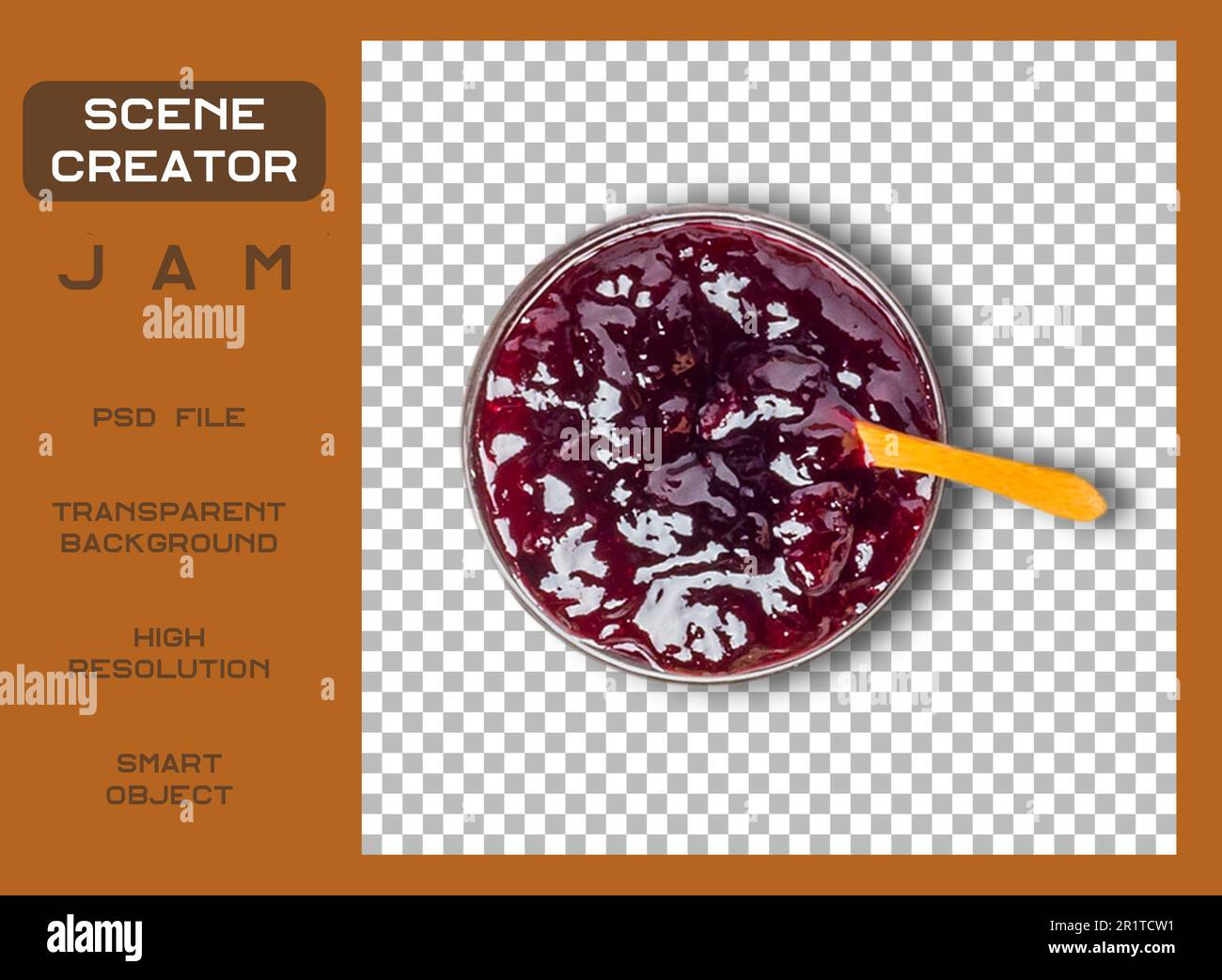 Strawberry jam isolated on transparent background Stock Photo - Alamy