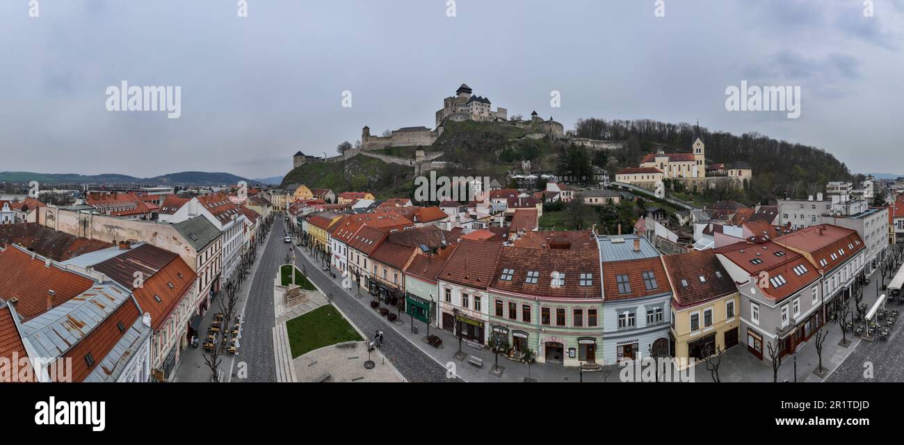 Aerial view of the city of Trencin in Slovakia Stock Photo - Alamy