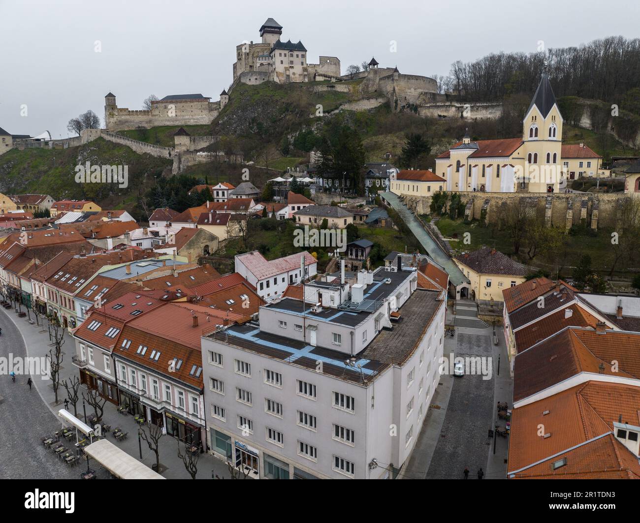 Aerial view of the city of Trencin in Slovakia Stock Photo - Alamy