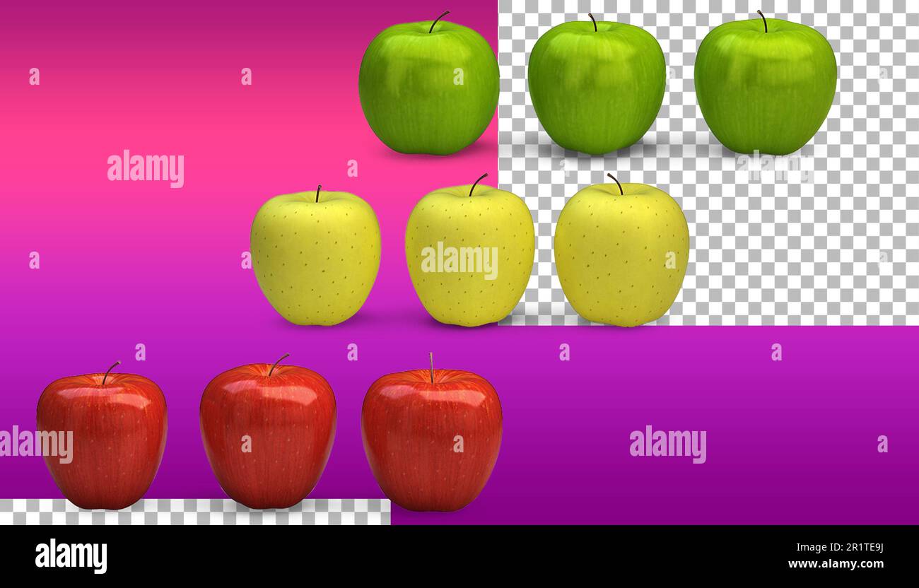 Shining apple for your food element design Stock Photo - Alamy