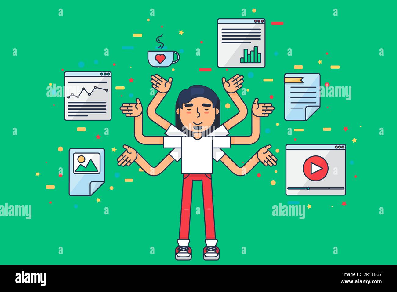 Freelancer asia Stock Vector Images - Alamy