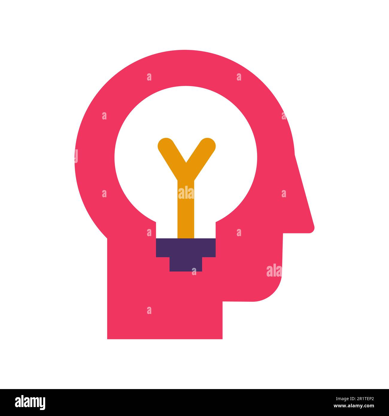 Idea generation and brainstorming flat vector icon. Ideation, solution ...