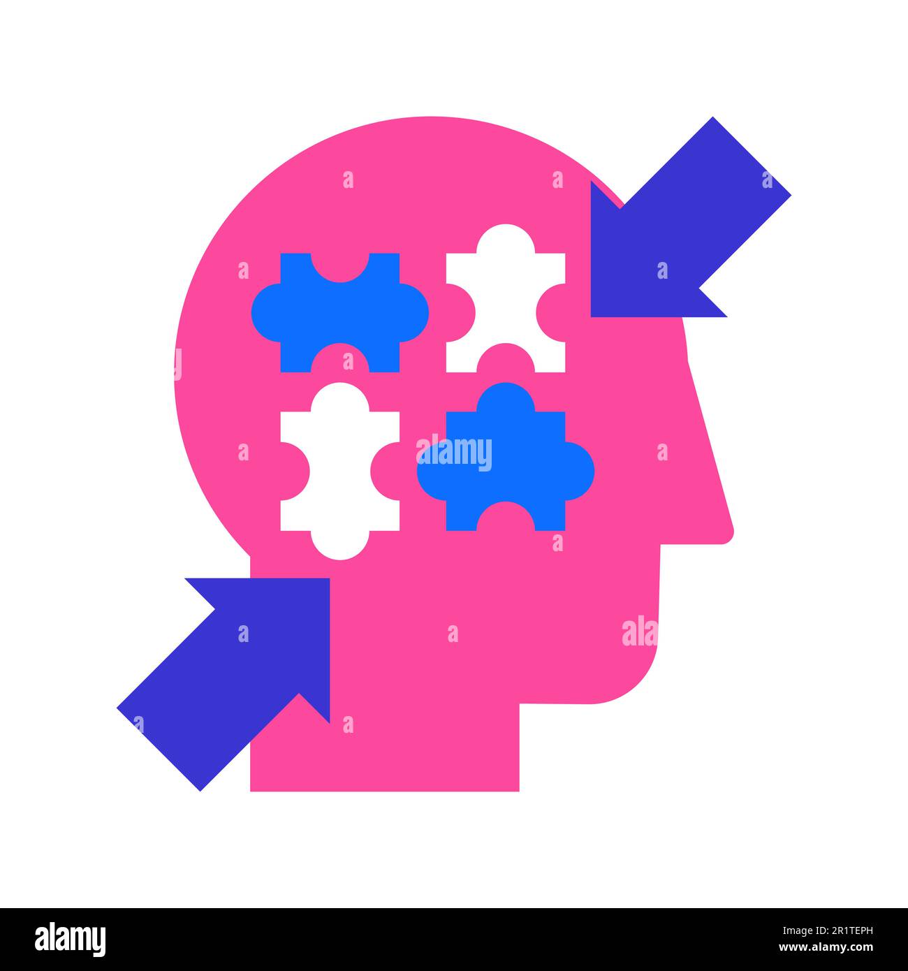 Introspection, contemplation and soul-searching flat vector icon ...