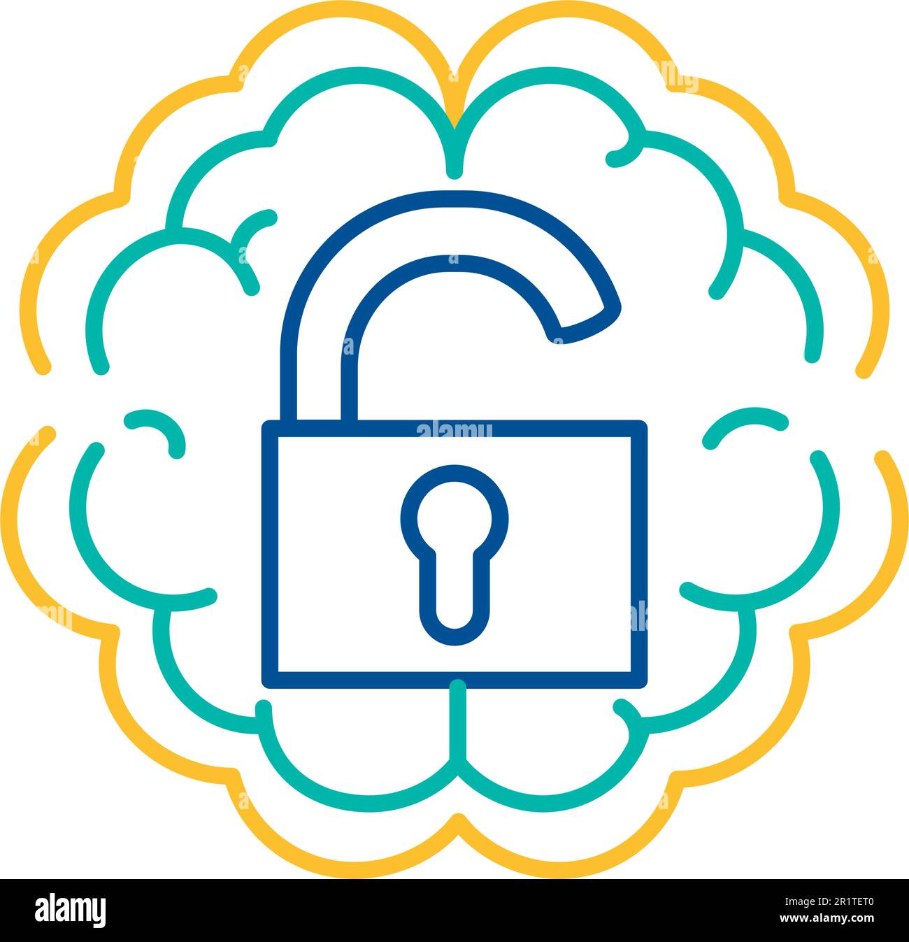 Brain unlock logo hi-res stock photography and images - Alamy