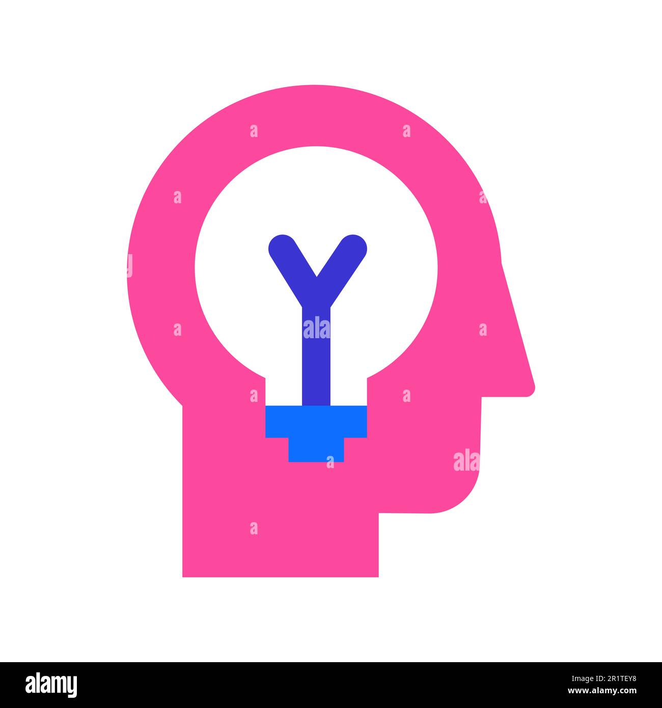 Idea generation and brainstorming flat vector icon. Ideation, solution ...