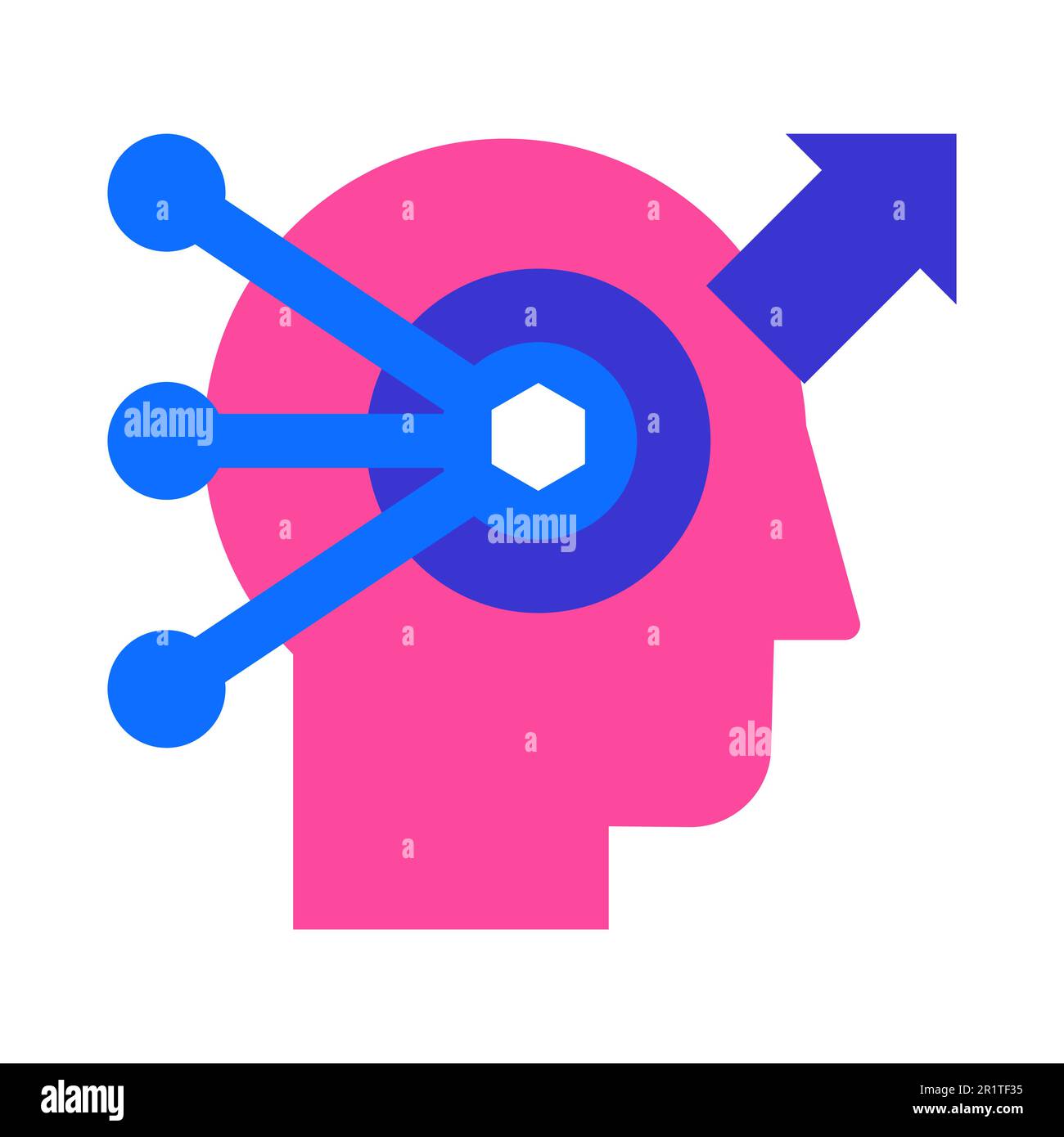 Problem solving and analysis flat vector icon. Brainstorming, data ...