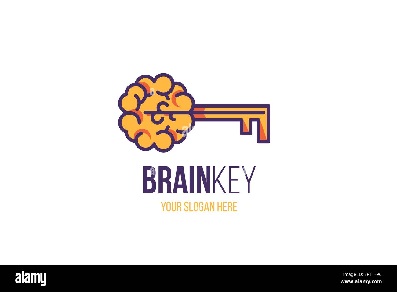 Great Idea Concept with Brain and key shape. Thought and imagination ...