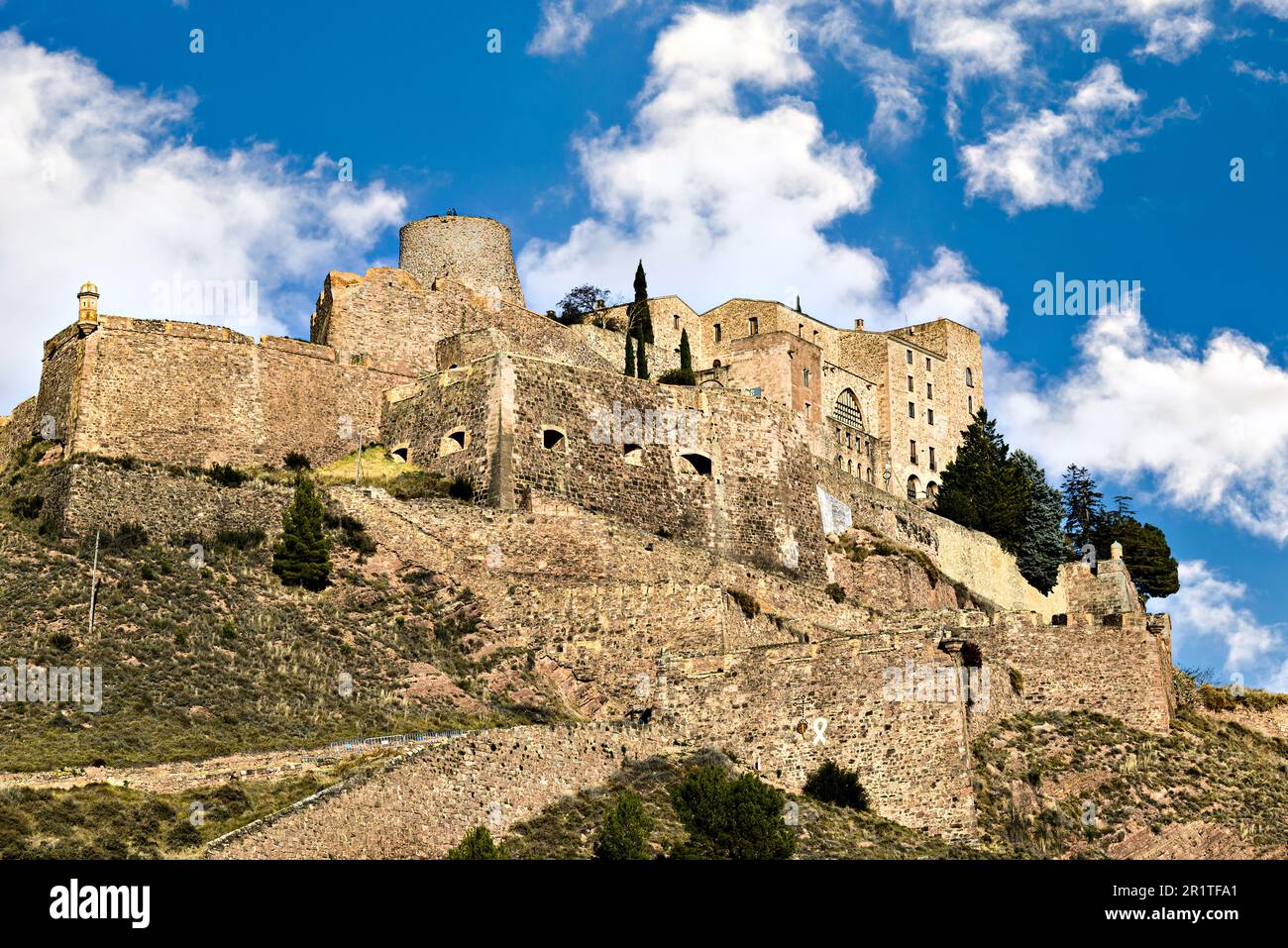 Famous medieval castle in the city of Cardona, Barcelona, Catalonia ...