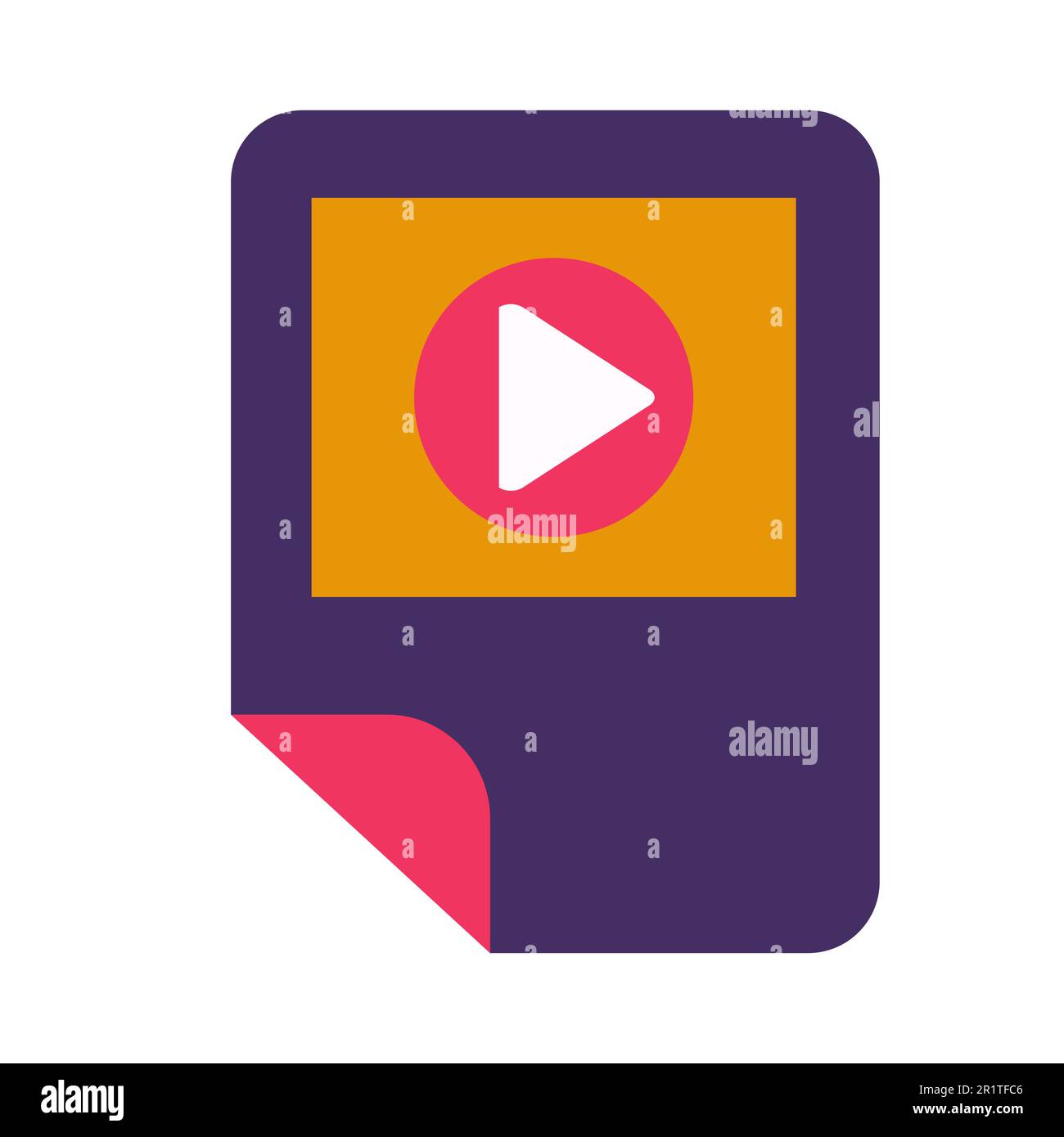 Multimedia electronic file symbol glyph vector illustration. Video ...