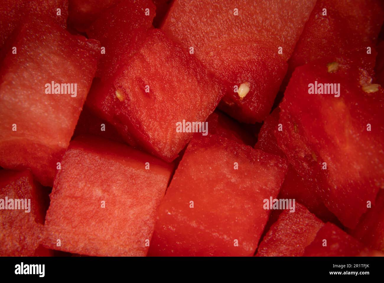 Watermelon slice cubes red hi-res stock photography and images - Alamy