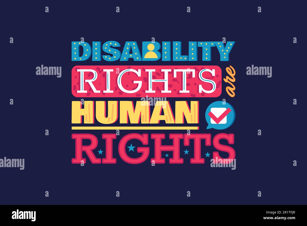 Protect Rights of Disable People Banner. Human Equality Concept. Vector ...