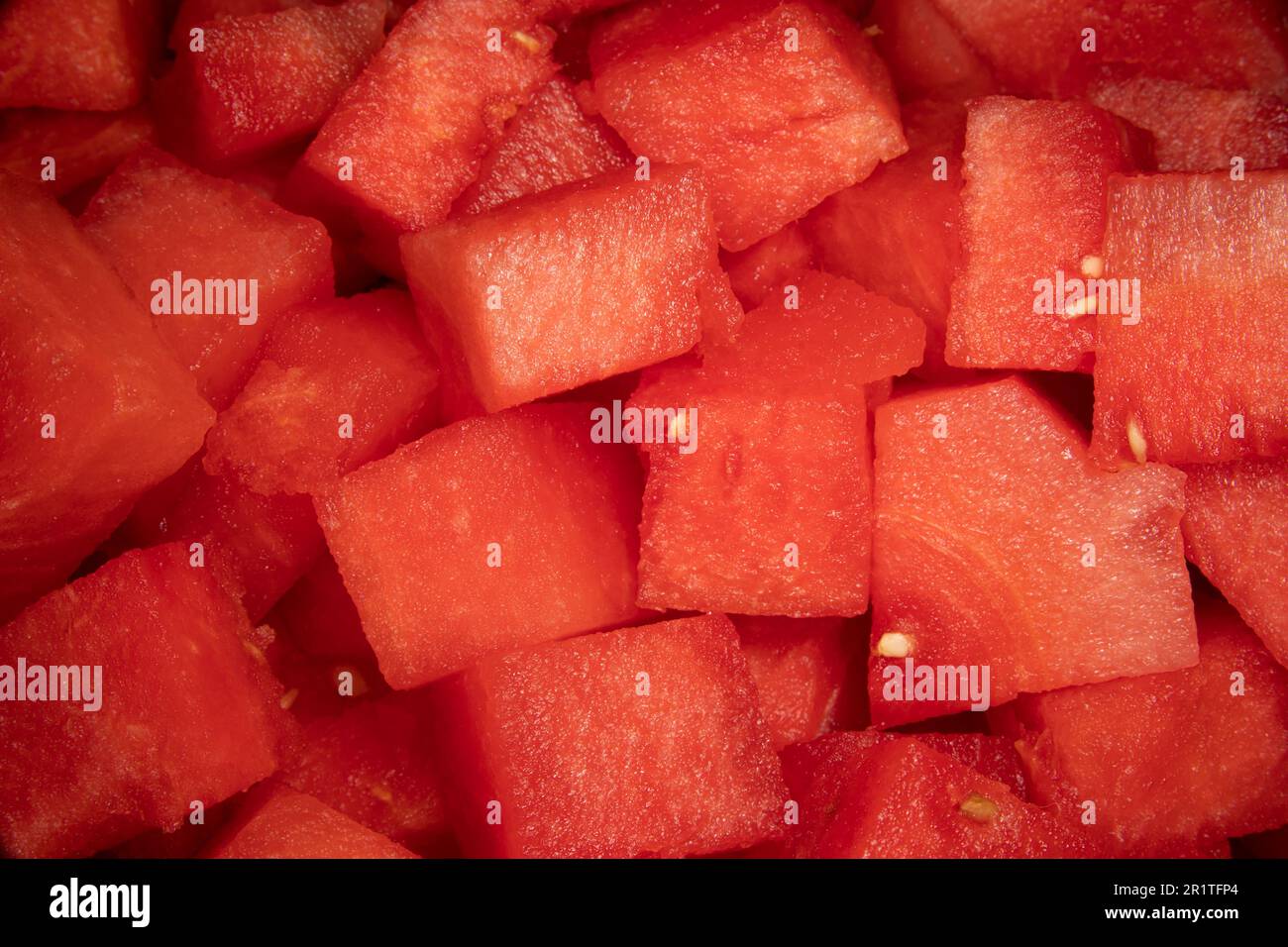 Watermelon slice cubes red hi-res stock photography and images - Alamy
