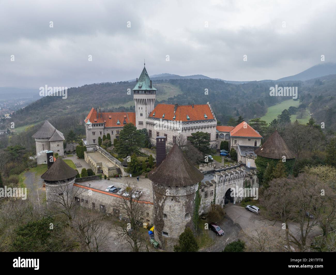 Aerial view smolenice castle hi-res stock photography and images - Alamy