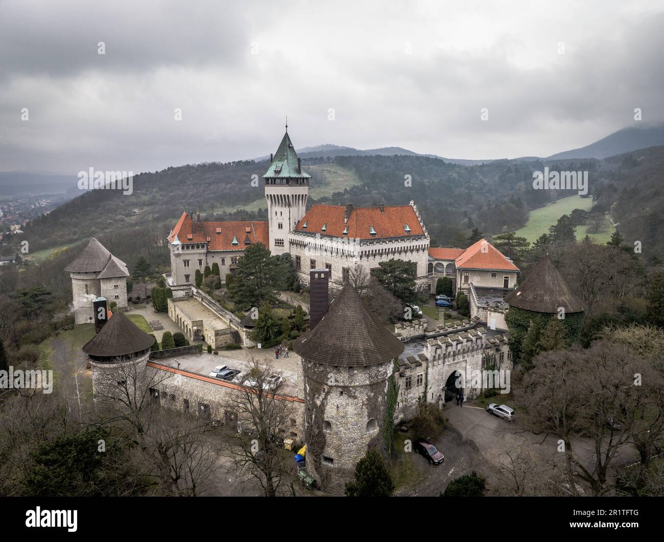 Aerial view smolenice castle hi-res stock photography and images - Alamy