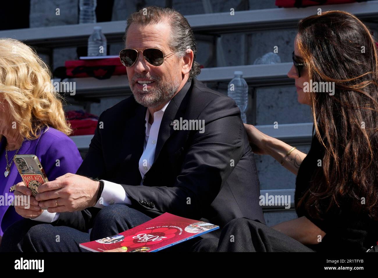Hunter Biden, son of President Joe Biden, talks with his sister Ashley ...