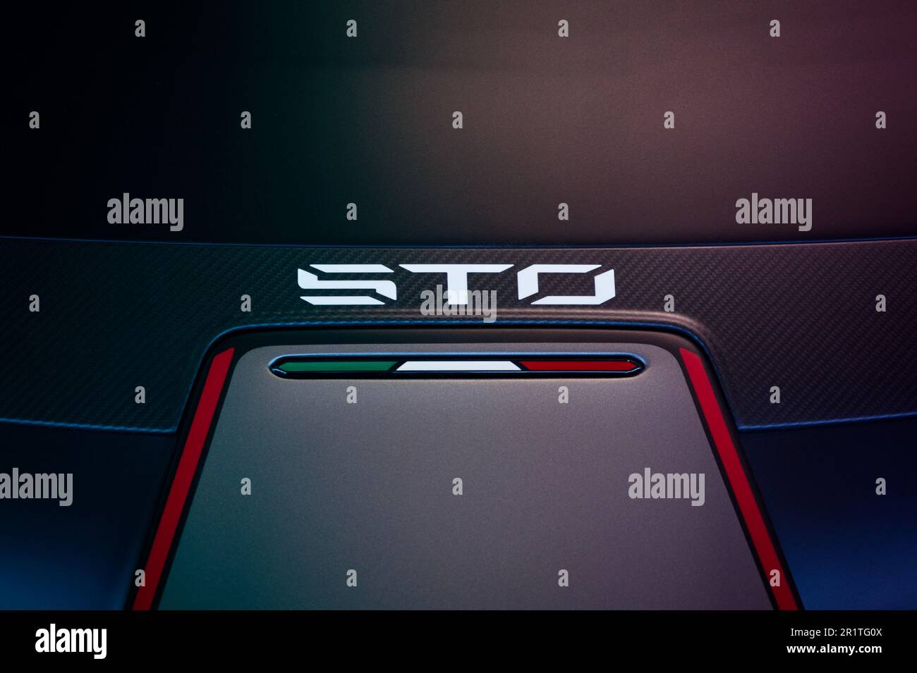 Lamborghini Huracan STO lettering closeup Stock Photo - Alamy