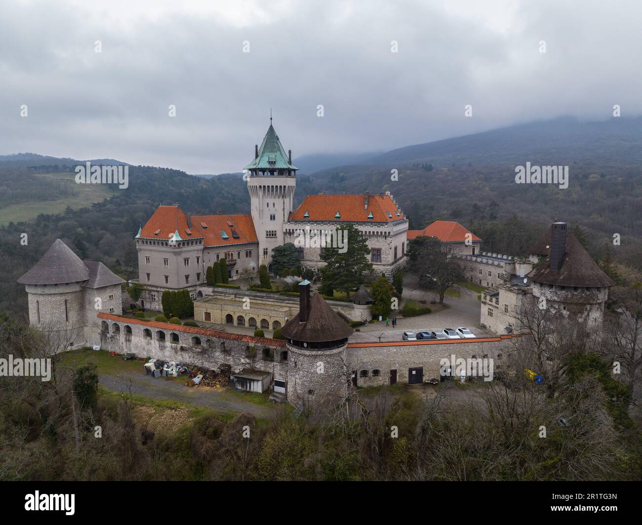 Aerial view smolenice castle hi-res stock photography and images - Alamy