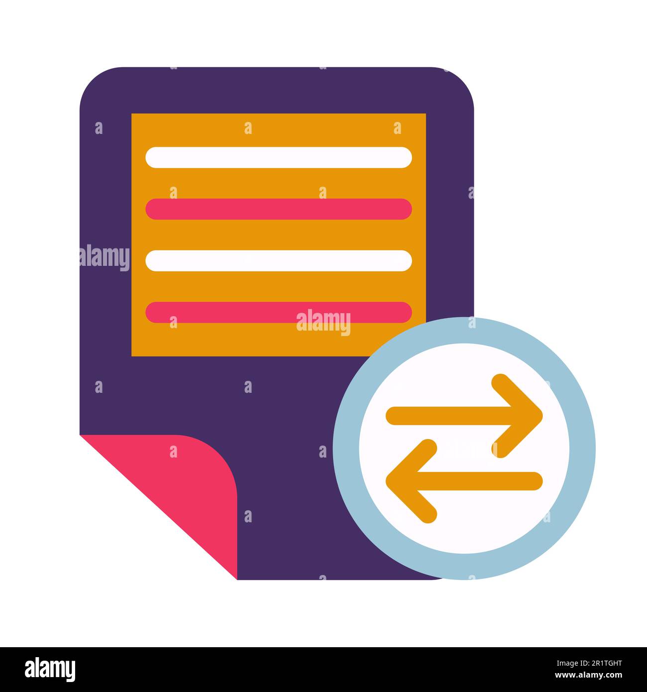 Text documents exchanging symbol glyph vector illustration. Doc sharing ...