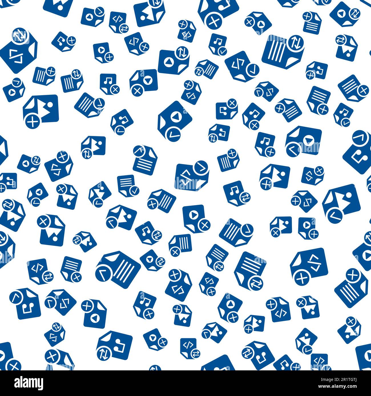 Media Files Outline Icons On White Background. Modern Web Seamless ...