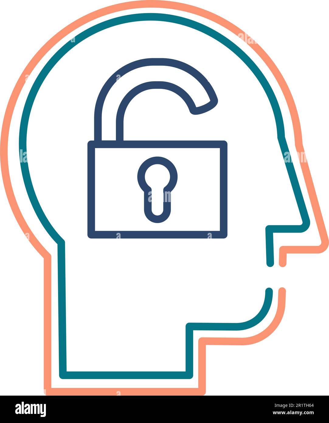 Extrovert personality type thin line vector icon. Human mind psychology ...