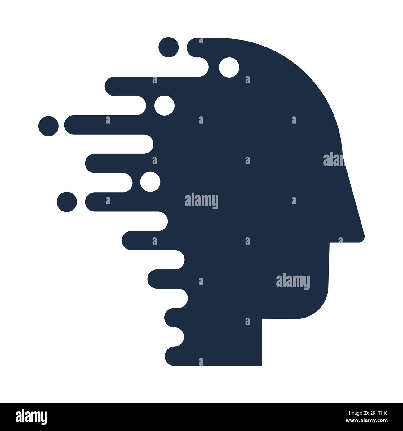 Technology Innovation Logo Human Head Icon Flat Isolated, Techno Logo ...