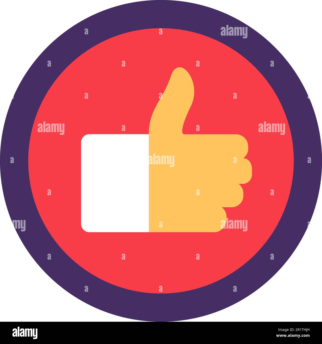 Thumb Up Flat Icon, Like It Sign Vector illustration. Approve Symbol of ...
