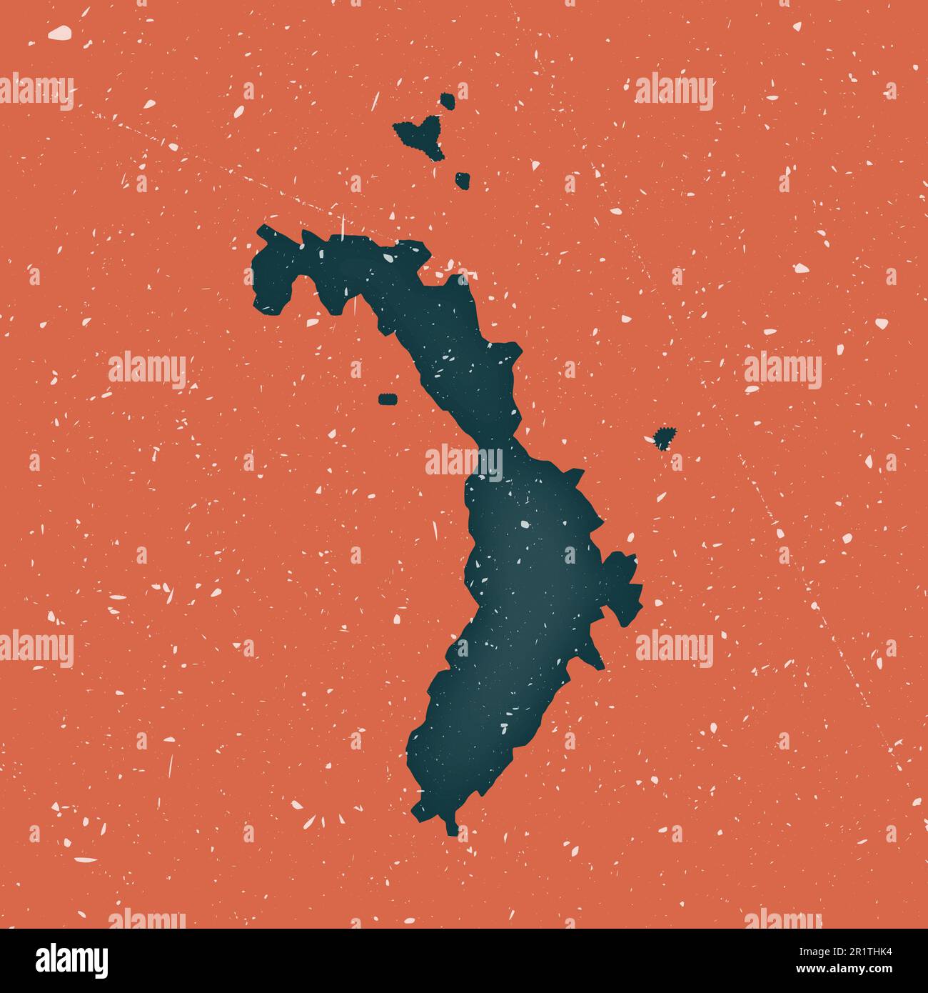 Lord Howe Island vintage map. Grunge map with distressed texture. Lord ...