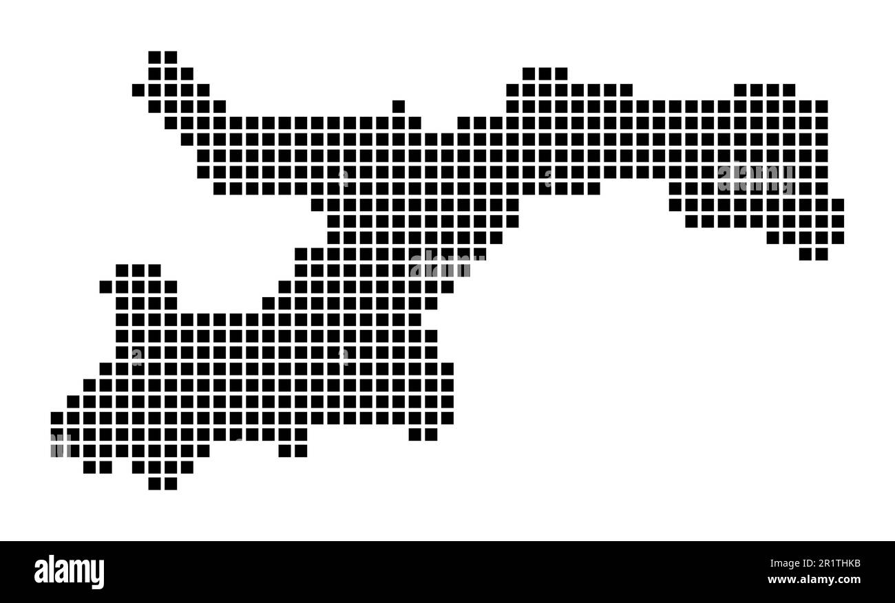 Norman Island map. Map of Norman Island in dotted style. Borders of the ...