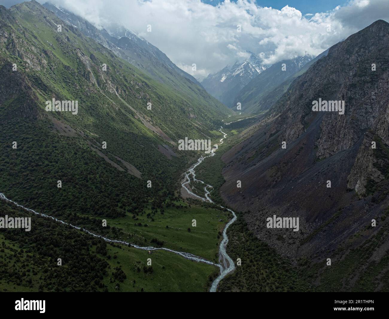 Aerial view of Alamedin Gorge near Bishkek, Kyrgyzstan Stock Photo - Alamy