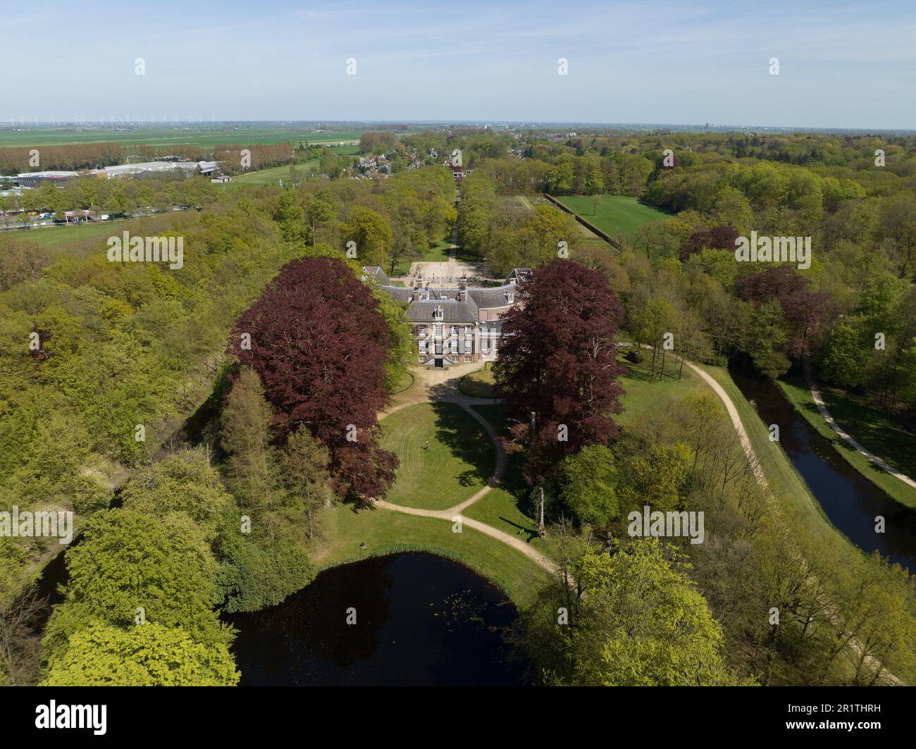 Aerial drone photo of Castle Groeneveld an 18th century country housein ...