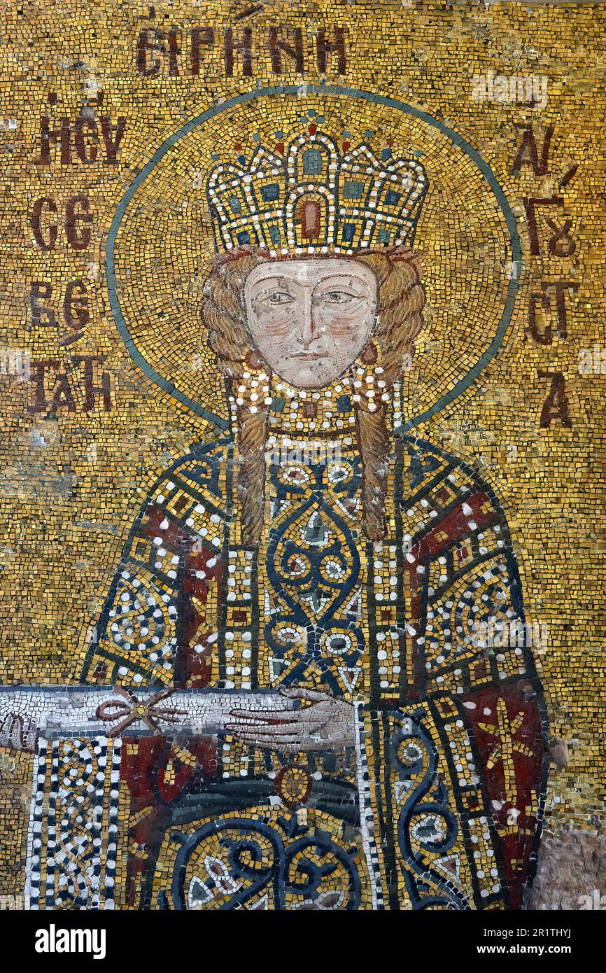 Empress Irene (wife of Emperor John II Komnenos) mosaic, Hagia Sophia, Ayasofya, Hagia Sophia ...