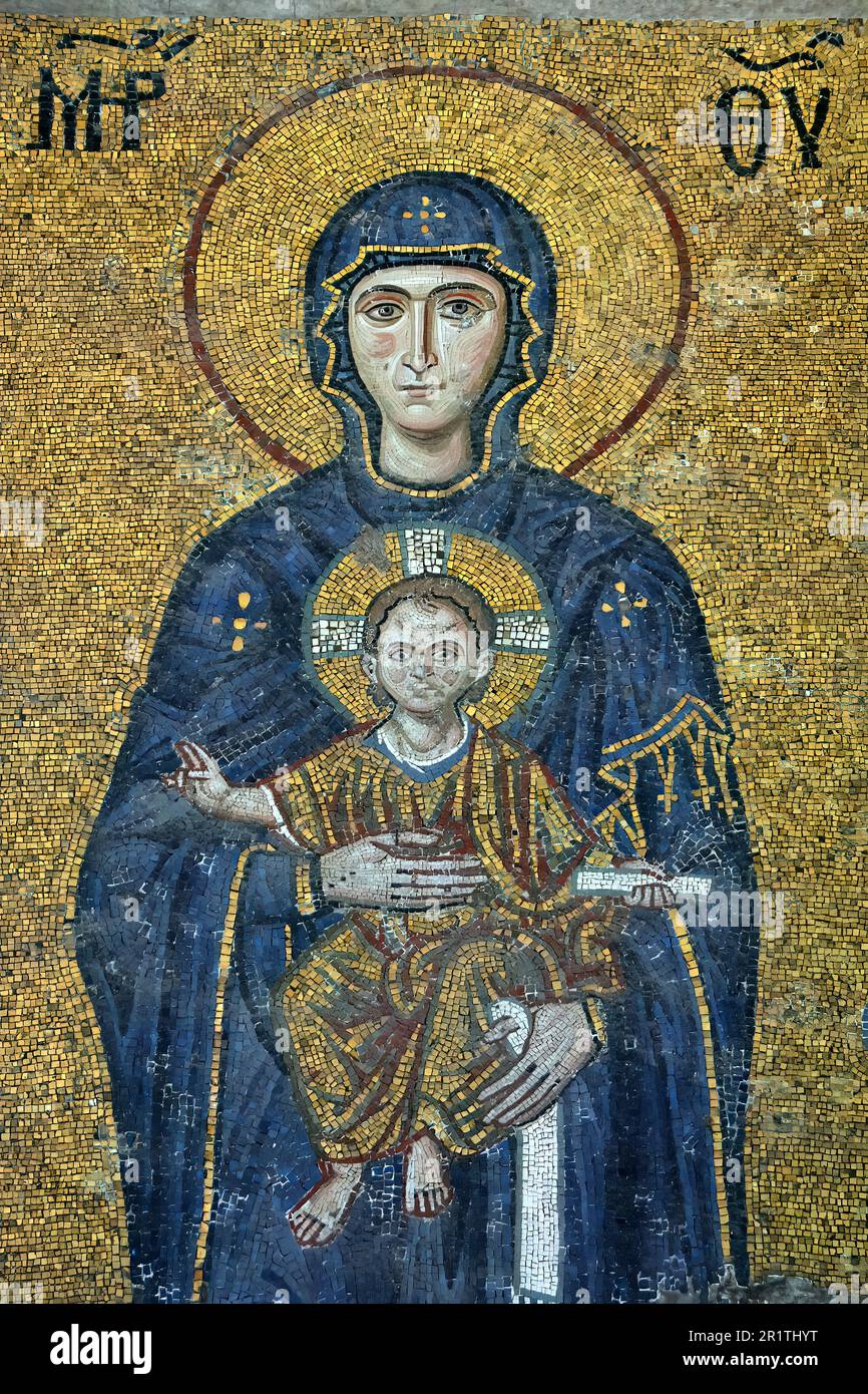 Virgin Mary with Jesus, Hagia Sophia, Ayasofya, Hagia Sophia Grand ...