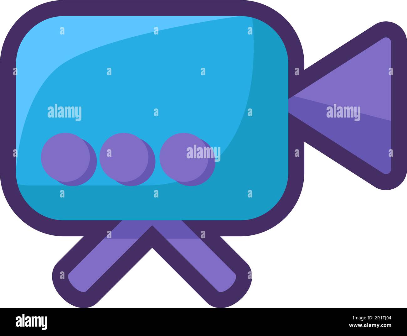 Video Camera Icon Isolated, Flat Design. Movie Production, Cinema, Film ...