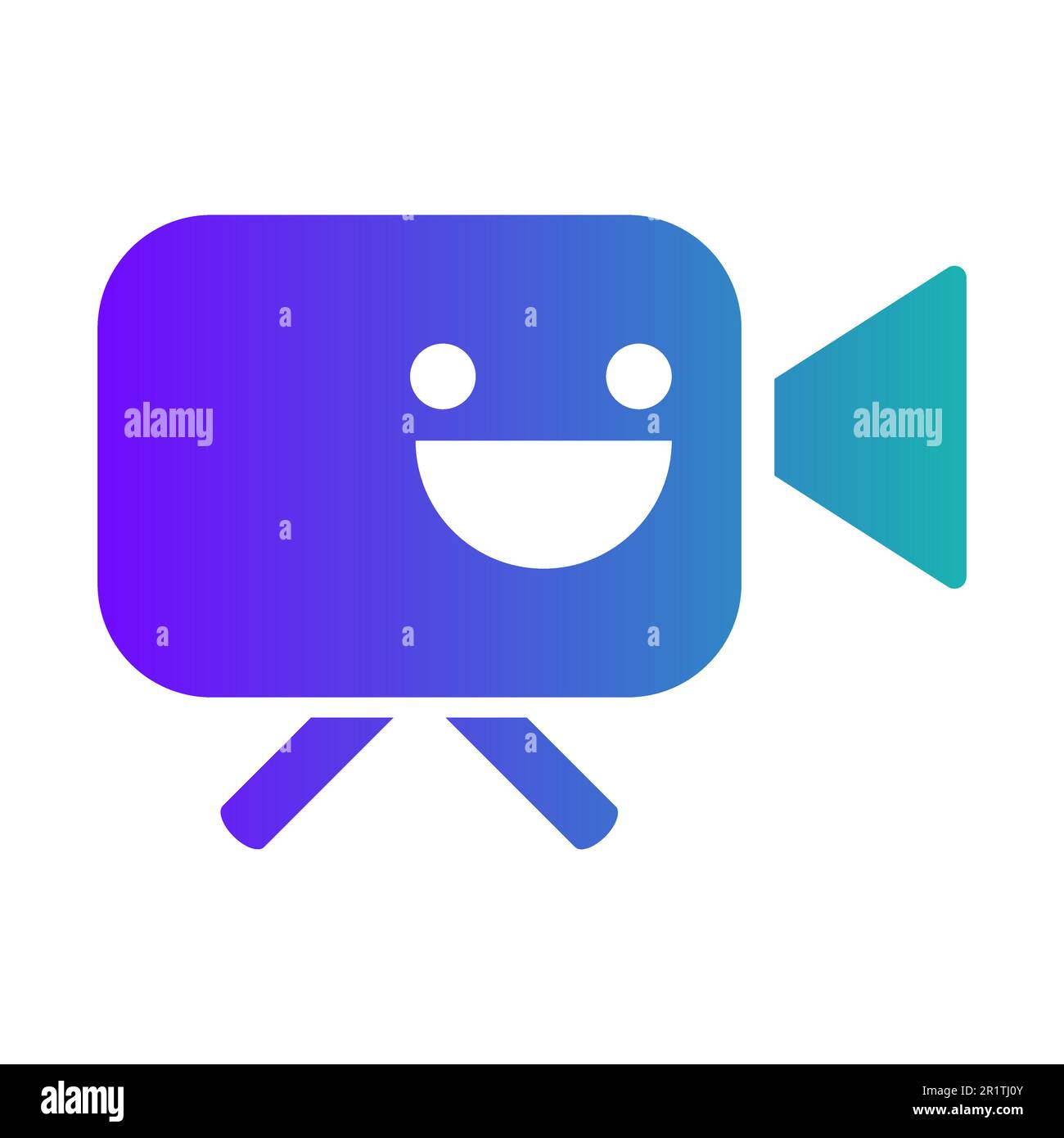 Cinema Camera Sign with Smiling Face Isolated. Movie Production, Cinema ...