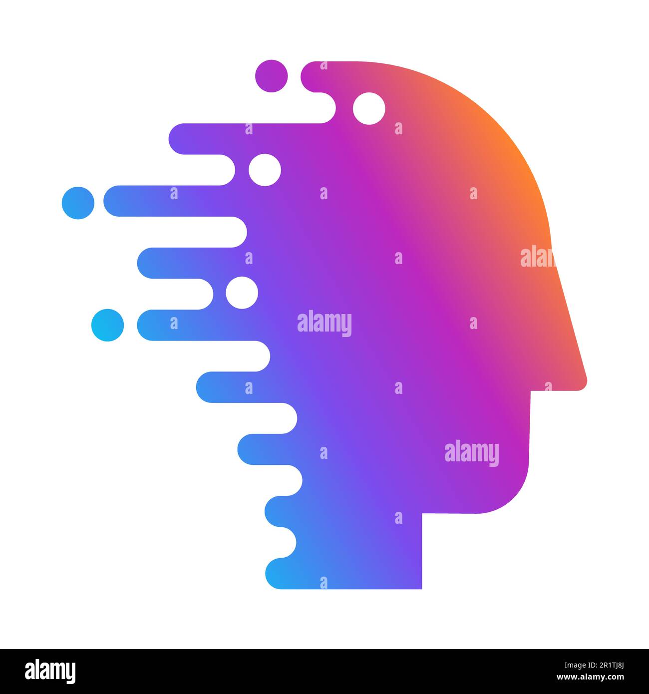 Technology Innovation Logo Human Head Icon Flat Isolated, Techno Logo ...